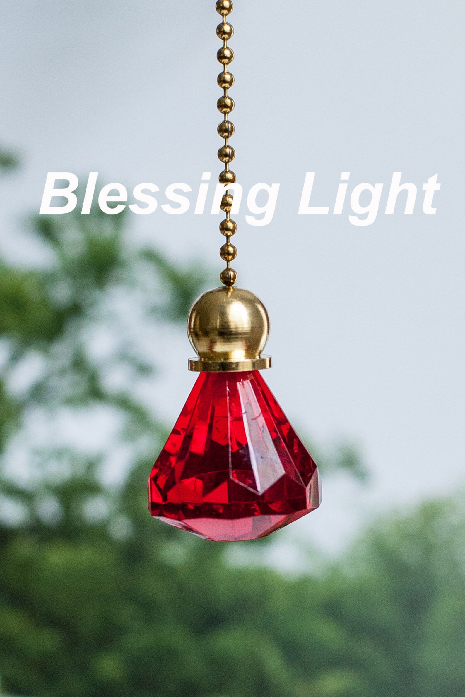 Set of 2 Acrylic Crystal Diamond Ceiling Lighting Fan Pull | Etsy