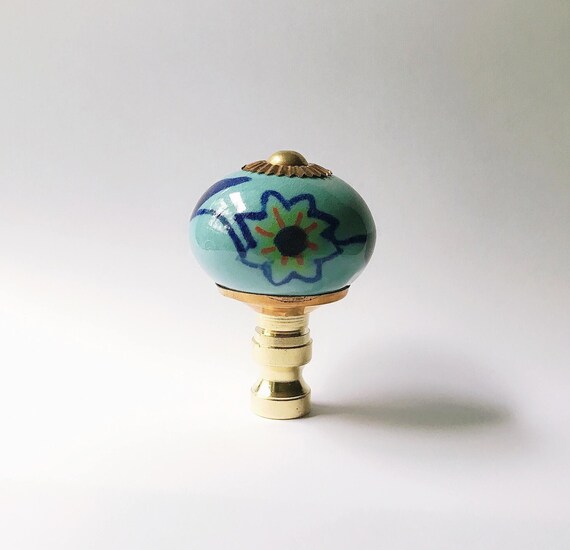 Set of 2 Gorgeous Porcelain Lamp Shade Finials Shade Toppers | Etsy