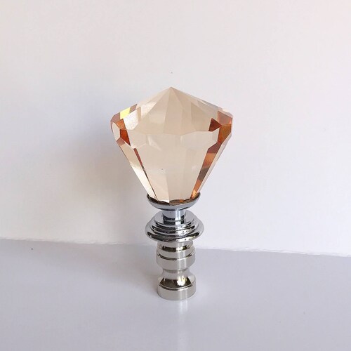 Set of 2 Acrylic Diamond Lamp Shade Finials Harp Toppers - Etsy