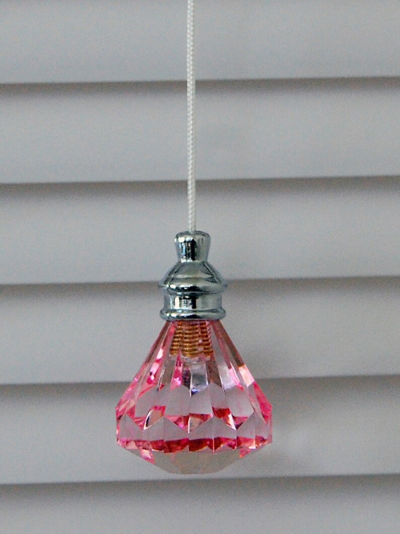 Set of 2 Acrylic Crystal Diamond Window Blinds Shade Pulls | Etsy