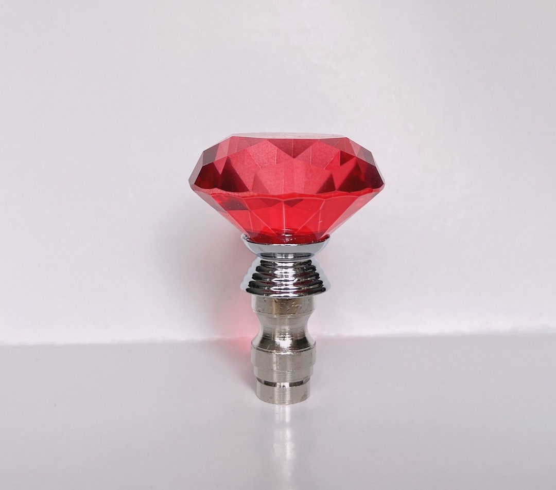 Set of 2 Dazzling Glass Lamp Shade Finials Shade Toppers - Etsy