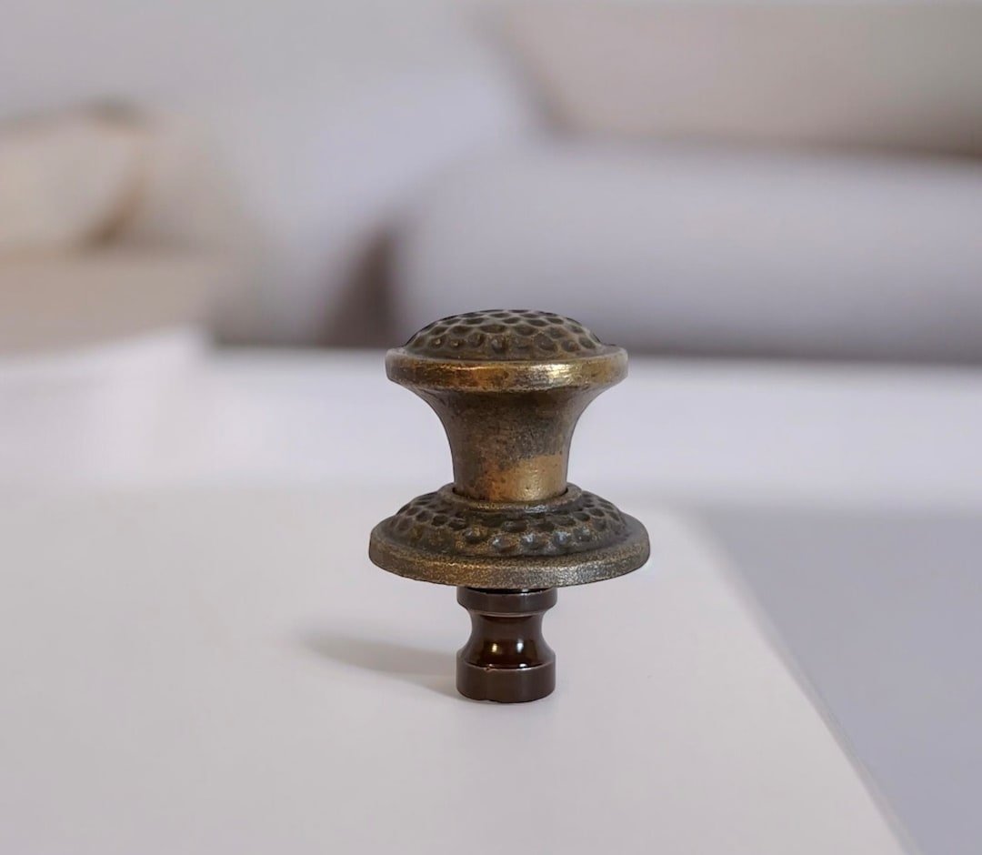 Dark Bronze Metal Lamp Shade Finials, Harp Toppers, Set of 2 - Etsy
