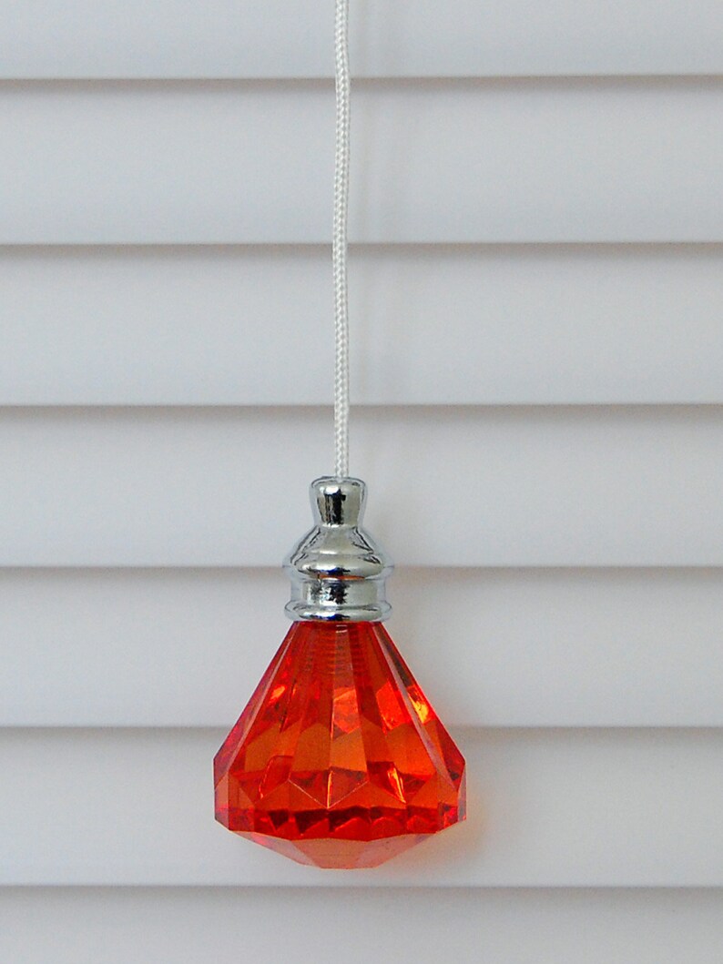 Set of 2 Acrylic Crystal Diamond Window Blinds Shade Pulls | Etsy