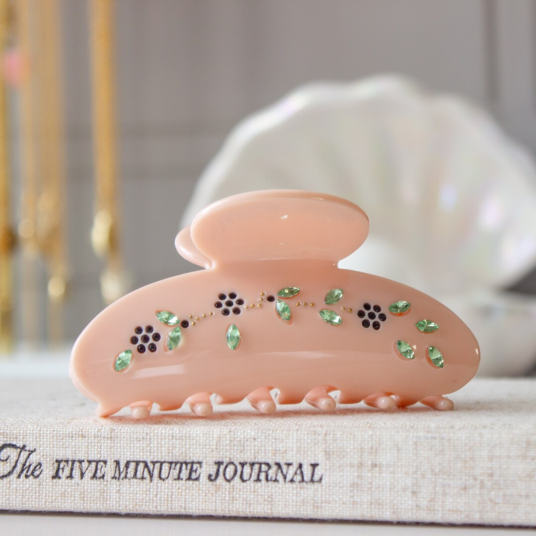 DAISY DREAMSCAPE | Floral Rhinestone Stylish Claw Clip Hair Claw Clip ...