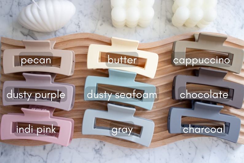 Matte Cutout Rectangle Claw Clip Hair Claw Clip Hair Accessories Gifts ...