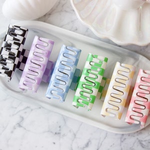 Ciara Checker Claw Clips Checkered Claw Clips Hair Claw Clip Hair ...