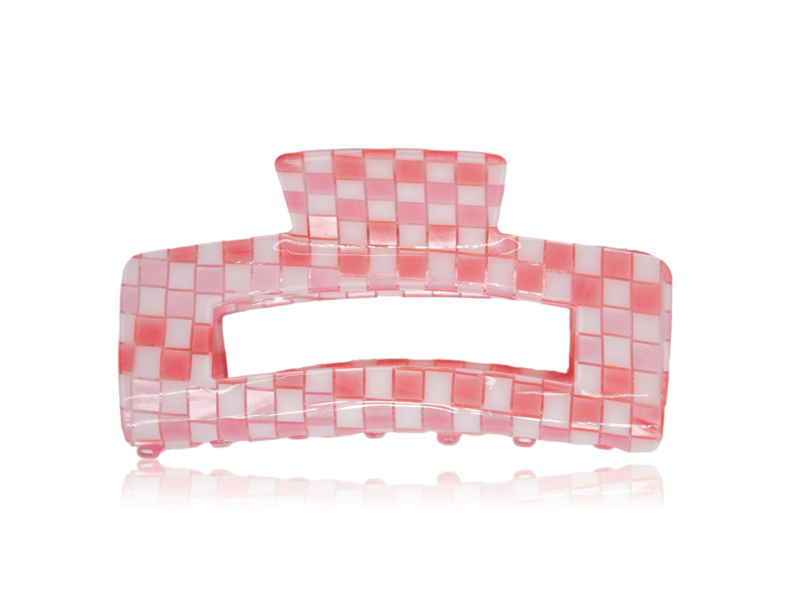 Pink Checkered Claw Hair Clip Aesthetic Claw Clips Trendy - Etsy