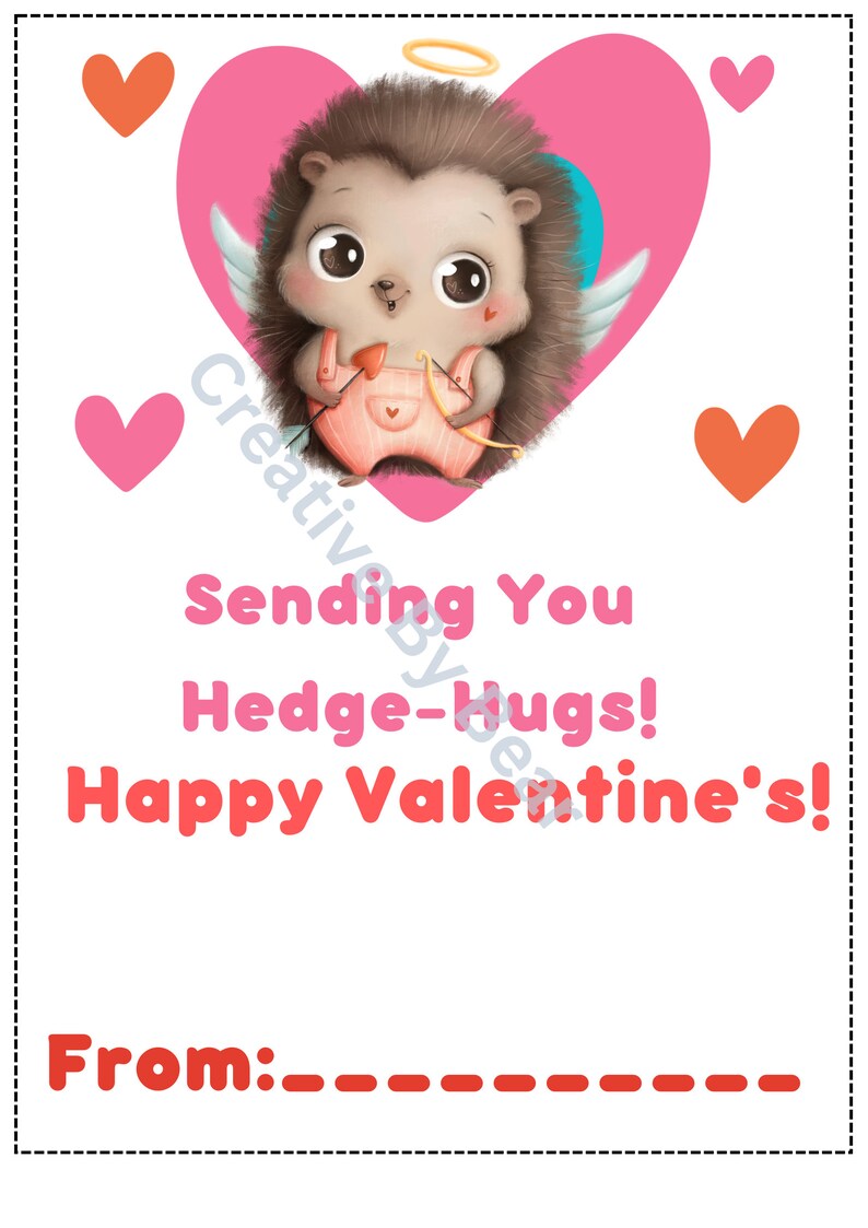 The Cutest Animal Valentine's Card Printable - Etsy
