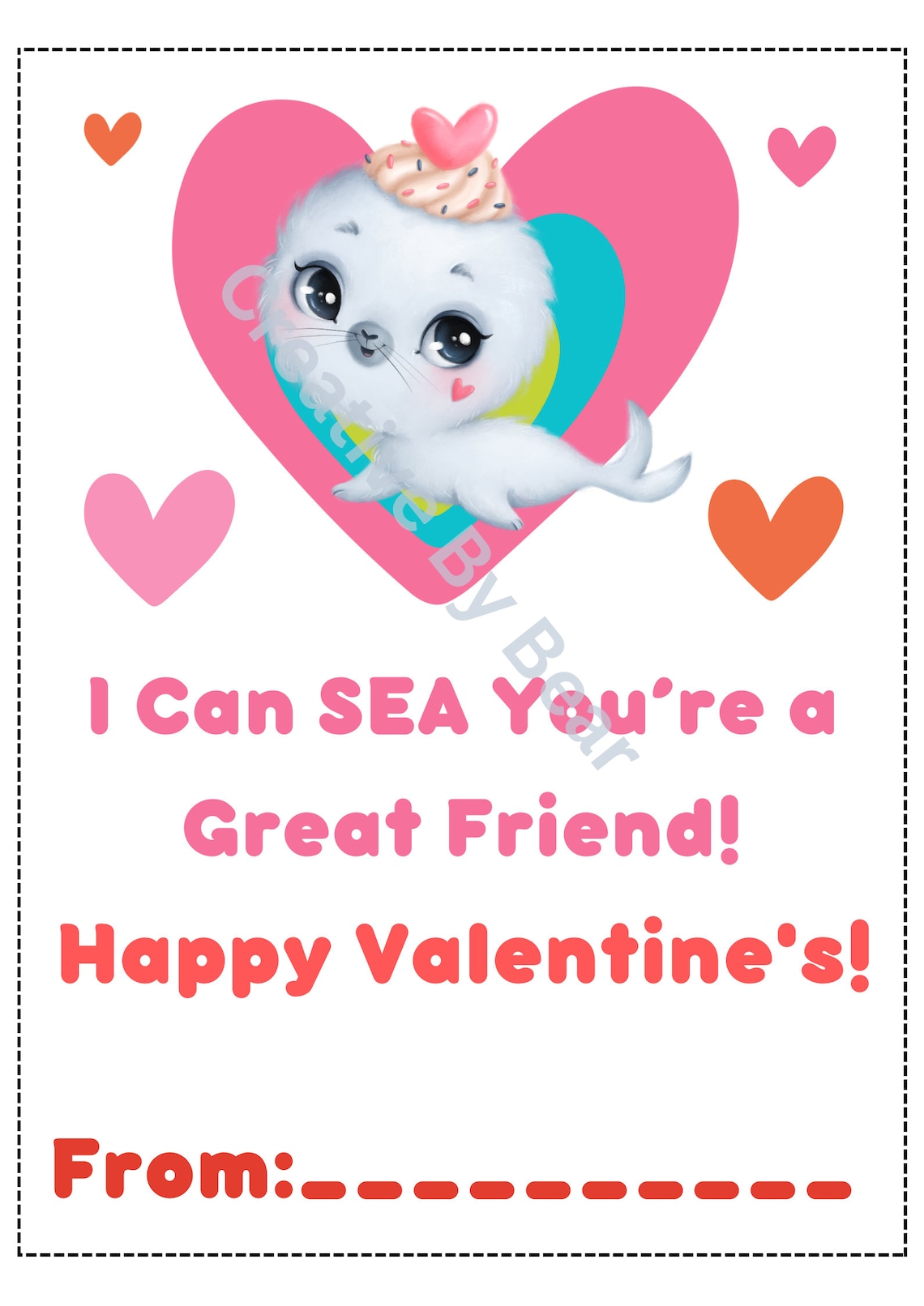 The Cutest Animal Valentine's Card Printable - Etsy