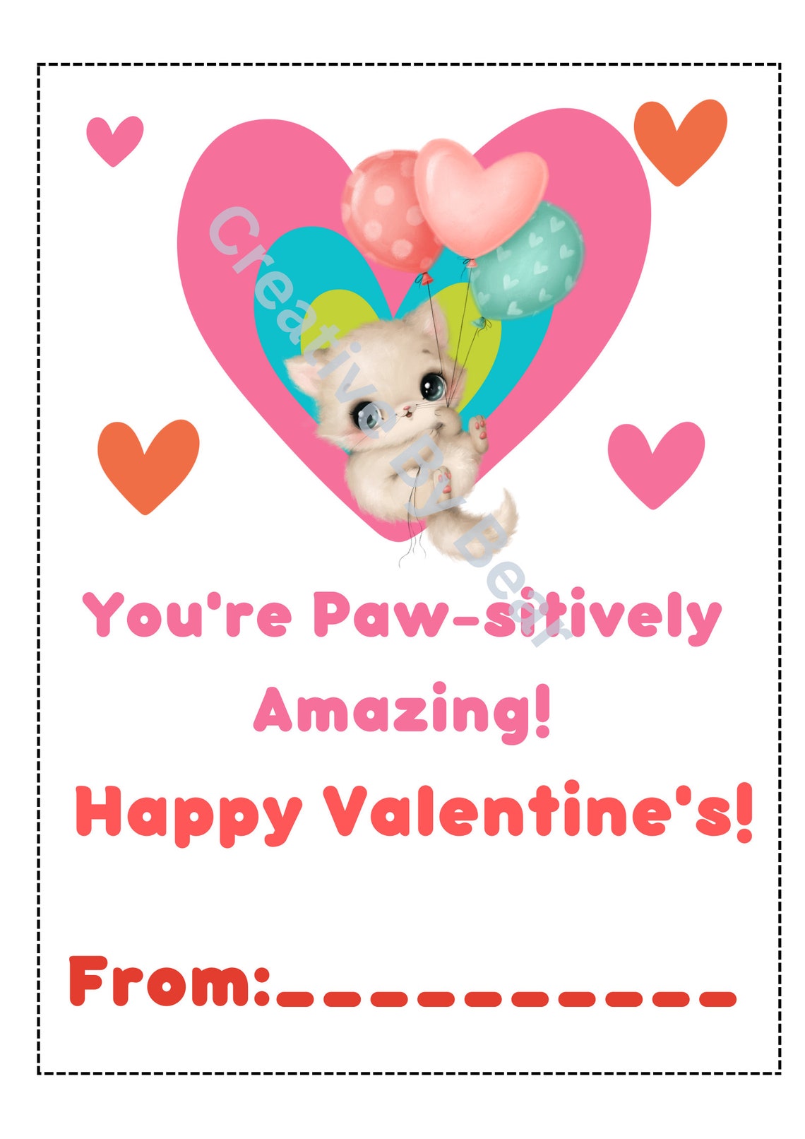 The Cutest Animal Valentine's Card Printable - Etsy