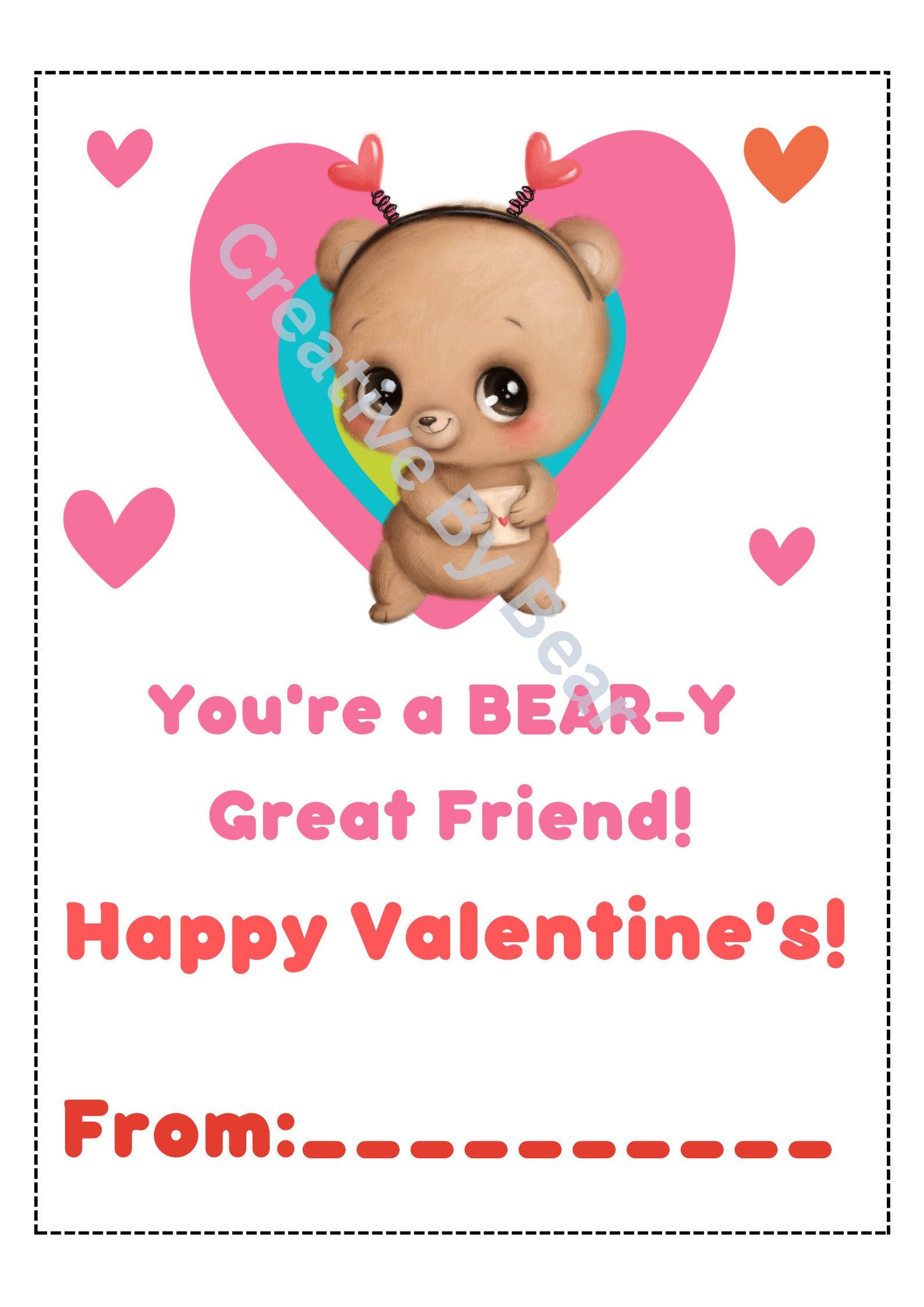 The Cutest Animal Valentine's Card Printable - Etsy