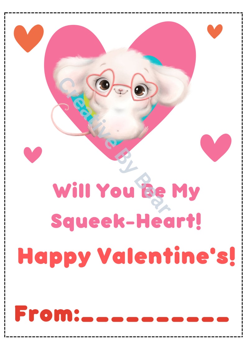The Cutest Animal Valentine's Card Printable - Etsy