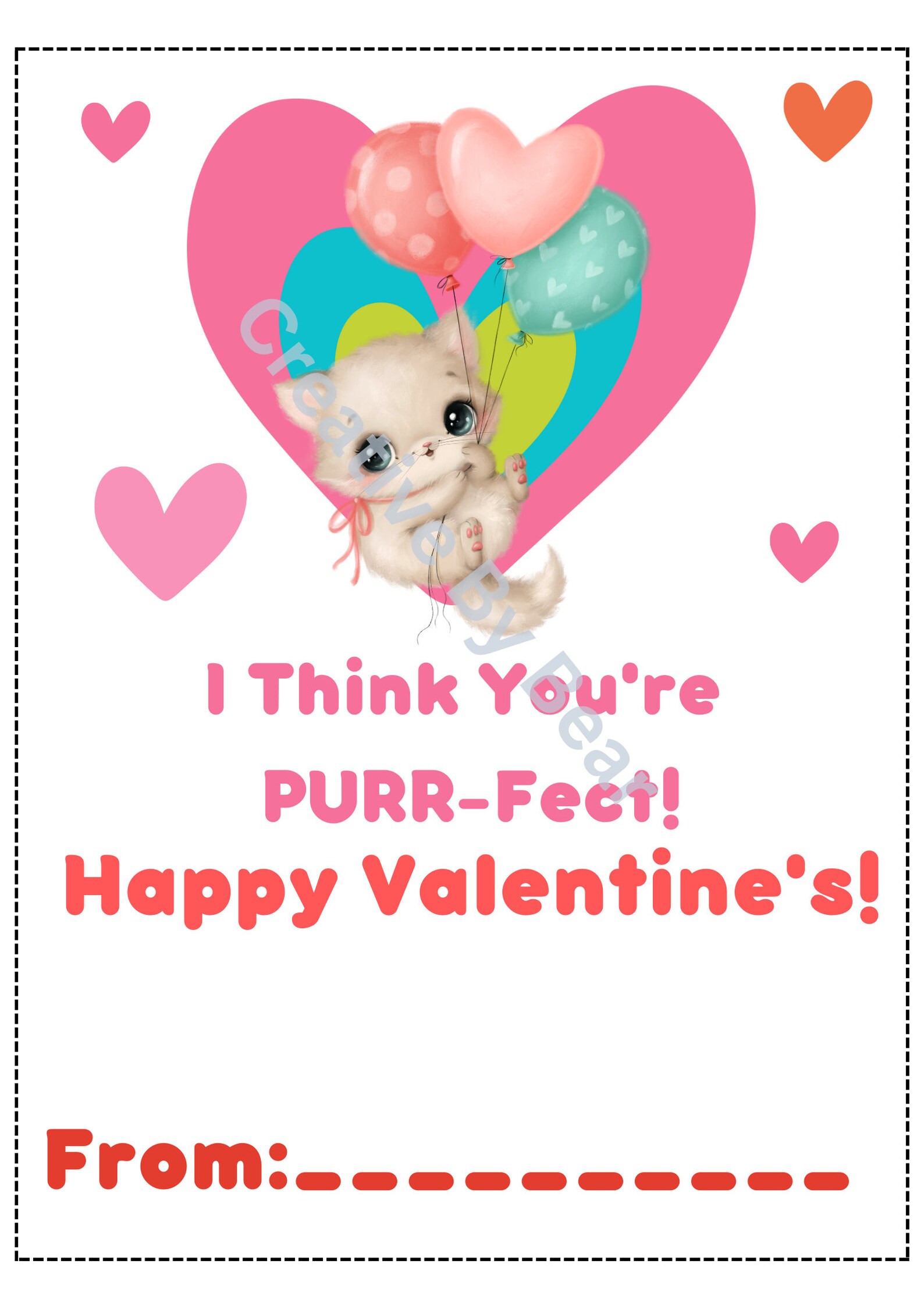 The Cutest Animal Valentine's Card Printable - Etsy