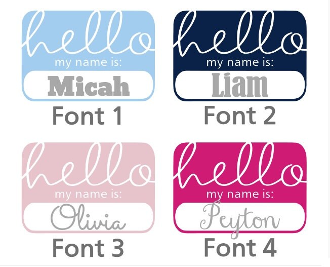 Personalized Name Tag Baby Bodysuit / Baby Bodysuit / Cute - Etsy