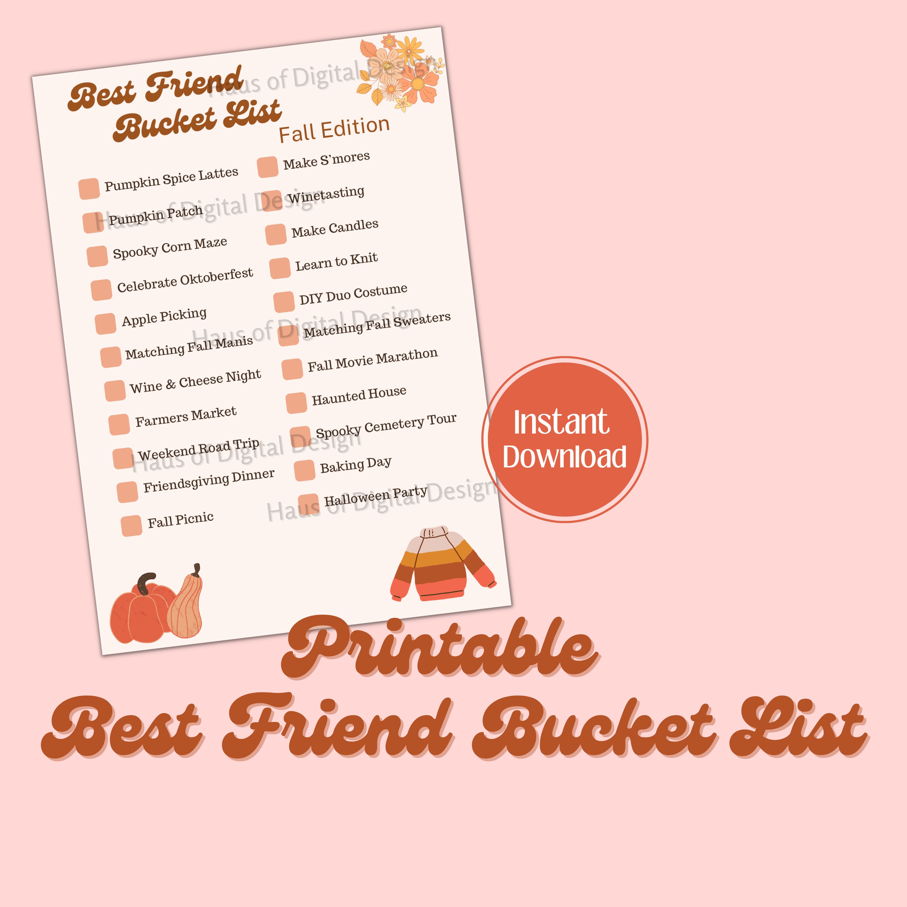 Best Friend Bucket List