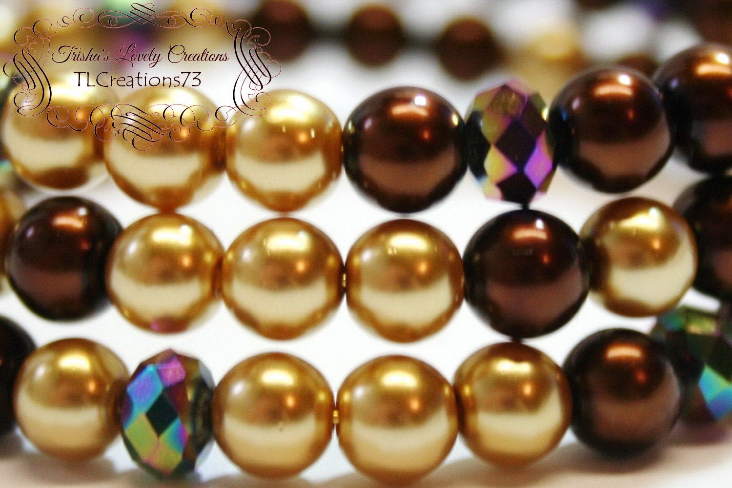 Beautiful Triple Wrap Memory Wire Bracelet Gold and Brown | Etsy