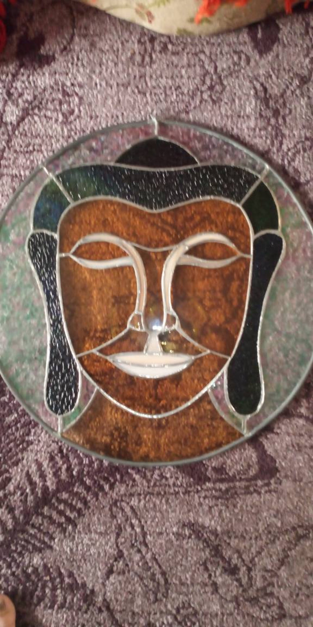 Handmade Stained Glass Meditating Buddha Window - Etsy