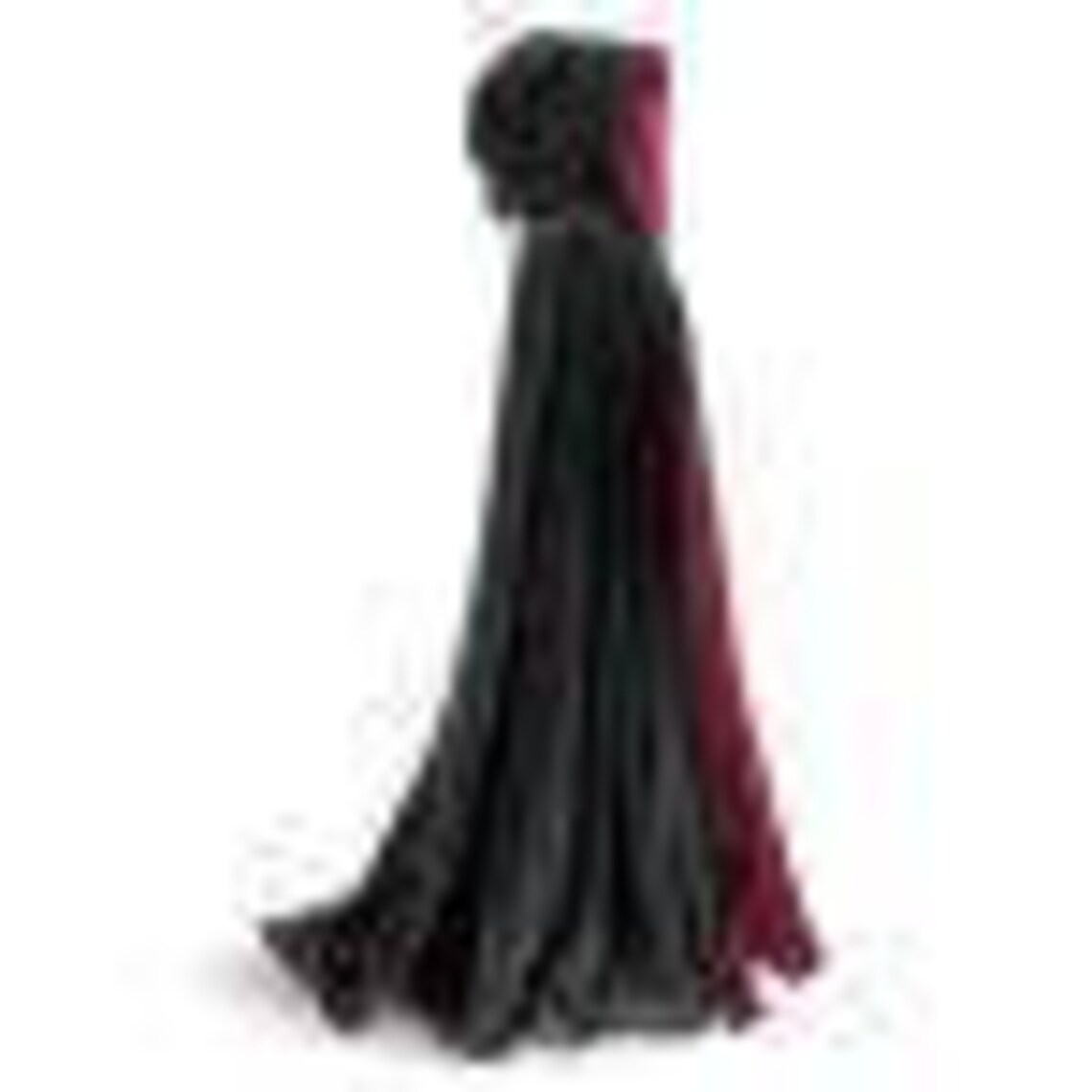 XL Red to Black Goddess Mucha Opera Cape Cloak Vintage Style Velvet ...