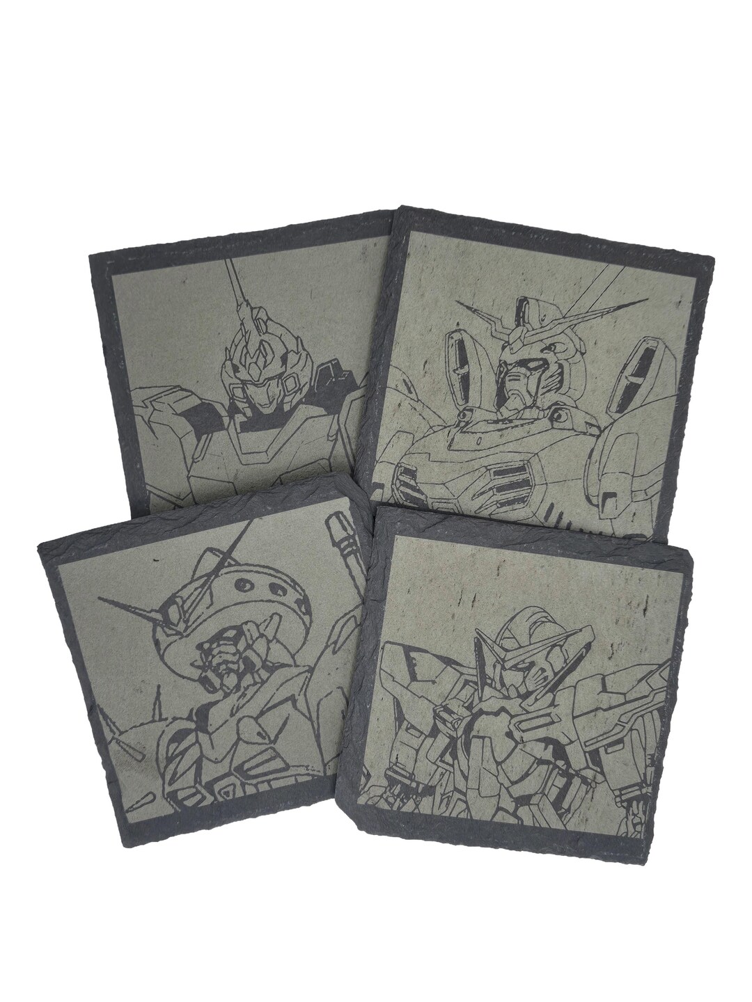 Laser Engraved Gundam Slate Coasters - Etsy
