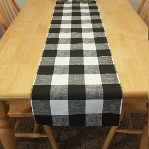 Buffalo Check Table Runners Black & White Table Runner Buffalo Check ...