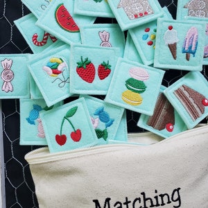 Sweet Treats Matching Game; Memory; Matching; Felt Matching Game ...