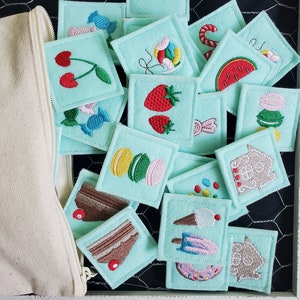 Sweet Treats Matching Game; Memory; Matching; Felt Matching Game ...