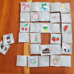 Sweet Treats Matching Game; Memory; Matching; Felt Matching Game ...