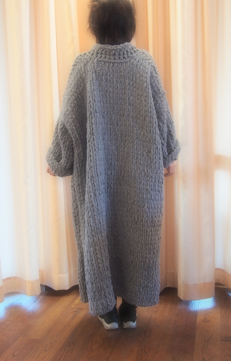 Long Chunky Knit Cardigan. Oversized Knit Cardigan. Top Yarn Knitwear ...