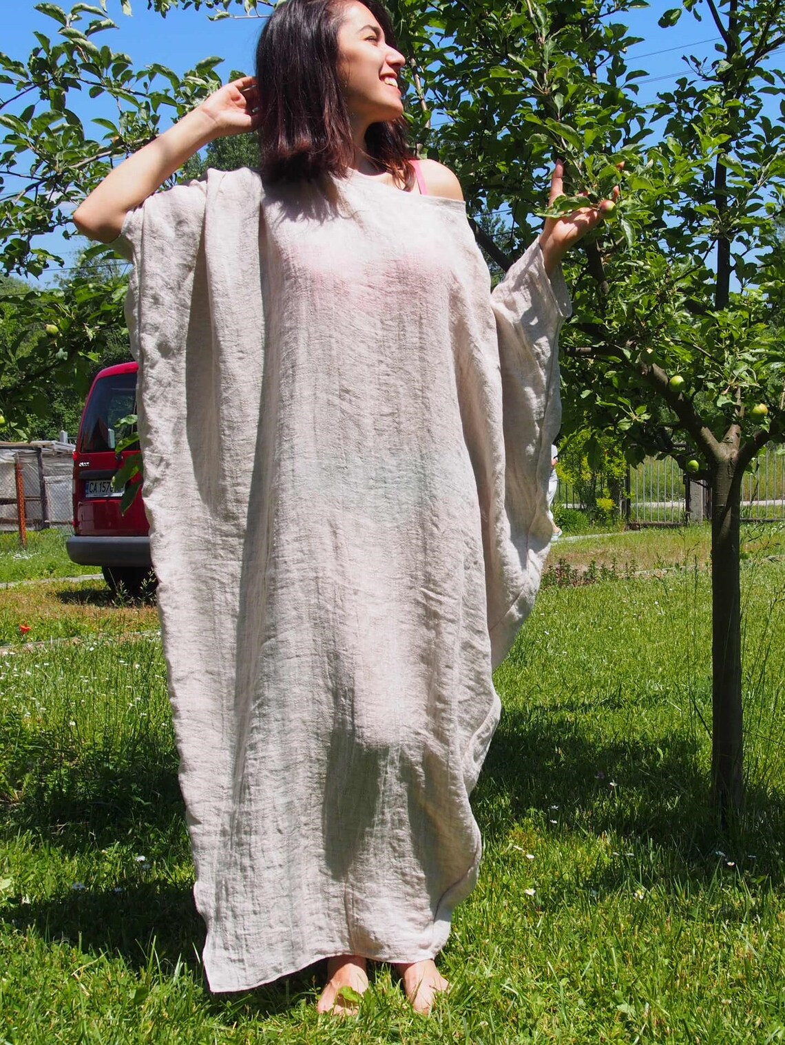 Washed Linen Dress Loose Linen Dress Linen Clothing | Etsy