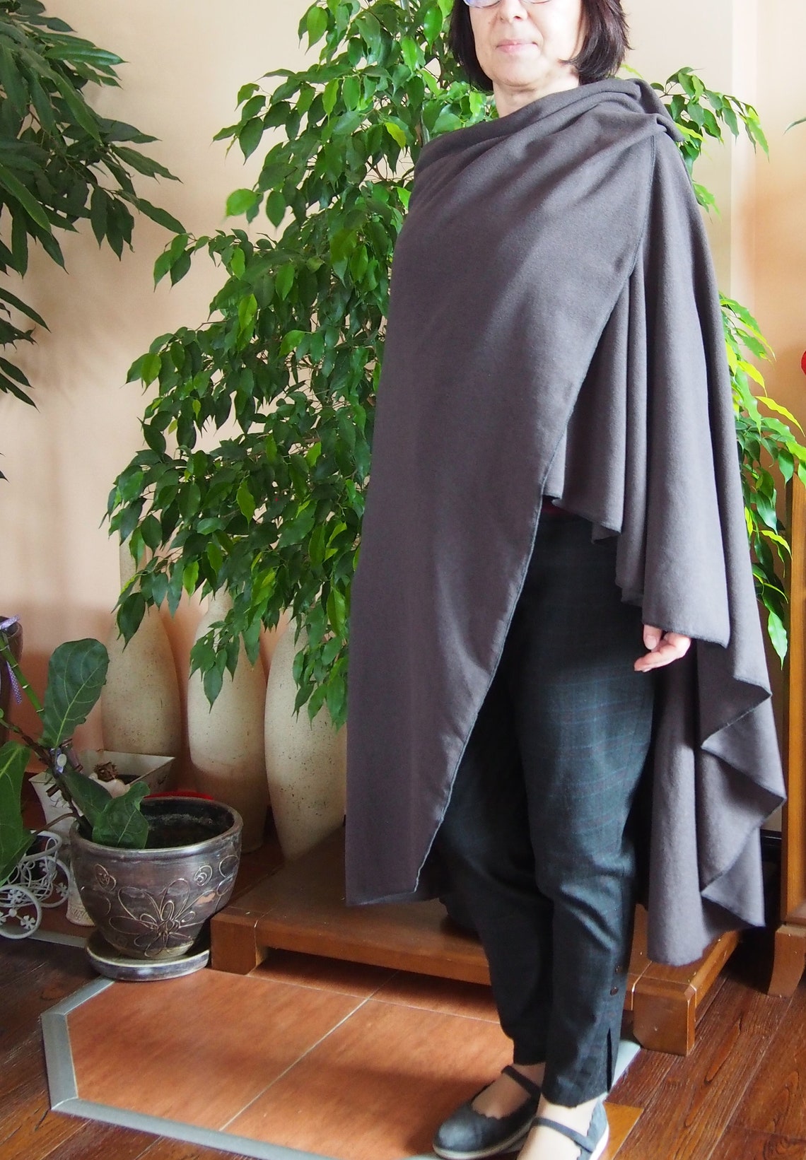 Аsymmetrical Poncho Scarf Extravagant Poncho Women Wrap - Etsy