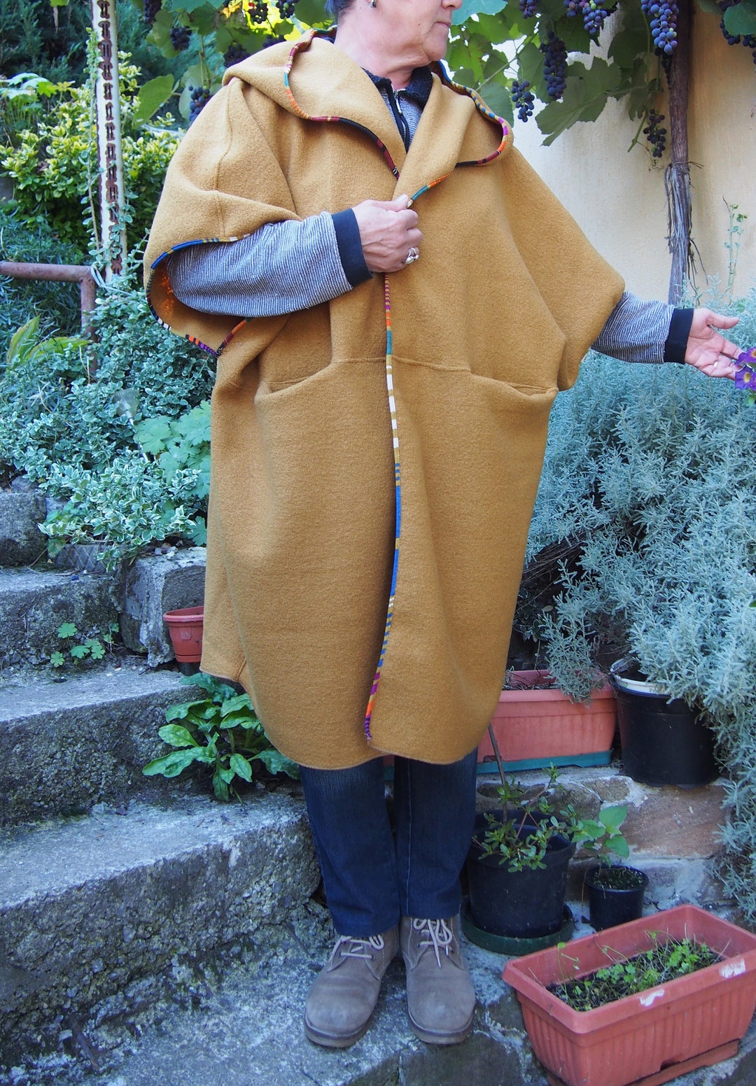 Oversized Coat With Large Pockets Comfortable Warm Cashmere - Etsy