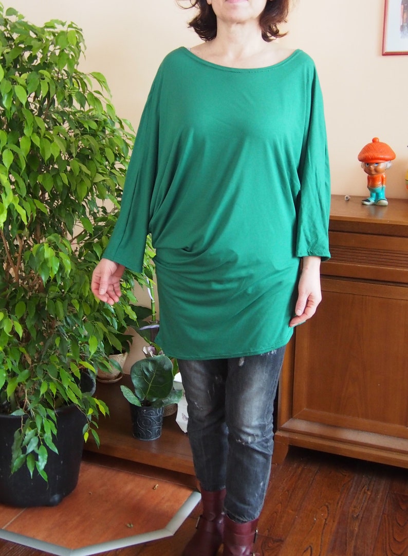 Women Green TunicTunic Dress Asymmetrical Tunic Loose Tunic | Etsy