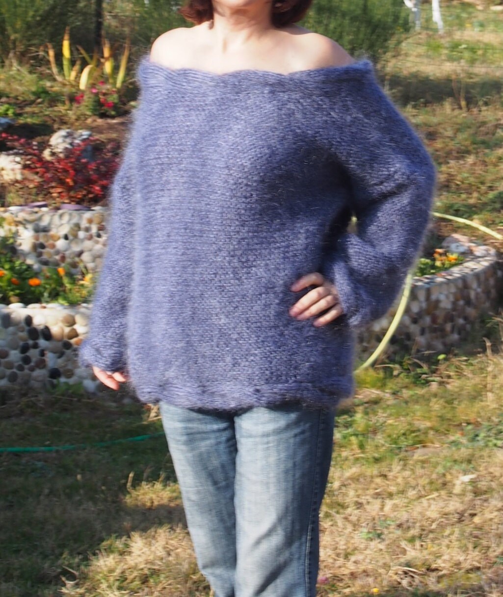 Handmade Over Sized Sweater Sleeve Wool Sweater With Braid & - Etsy