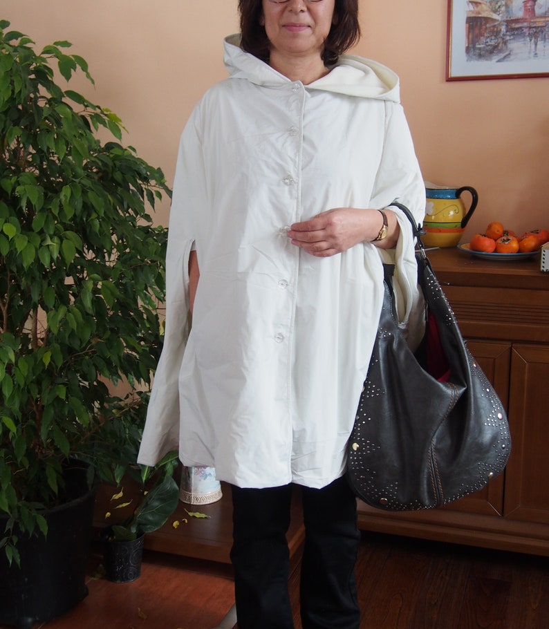 Loose Rain Poncho Hooded Rain Cape Women Raincoat Plus Size - Etsy
