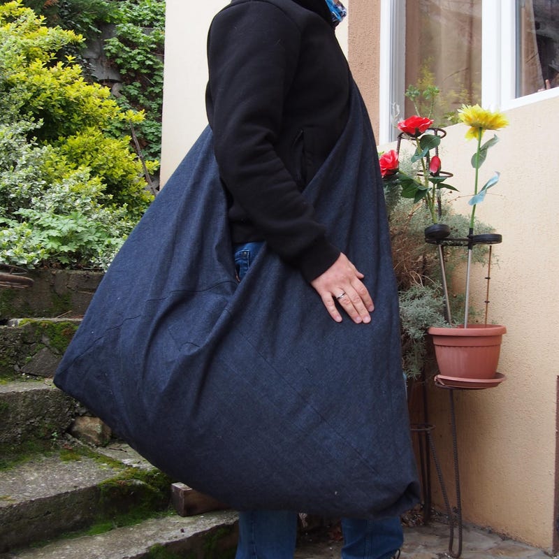 Large Denim Bag - Etsy
