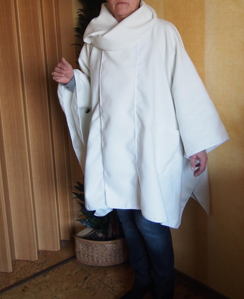 Women Winter Poncho White Women Cape Women Poncho Coat | Etsy