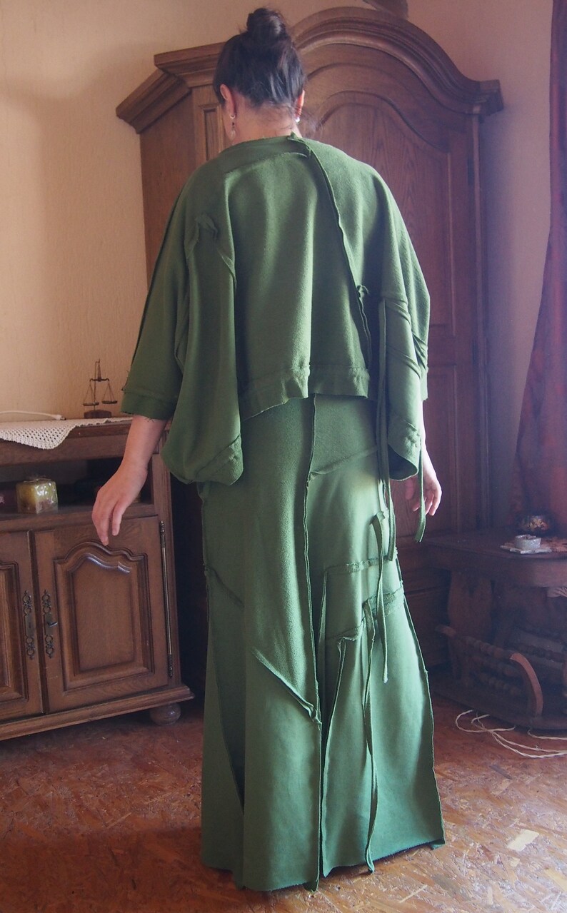 Green Maxi Set Top and Skirt Set Avant Garde Set for Women | Etsy