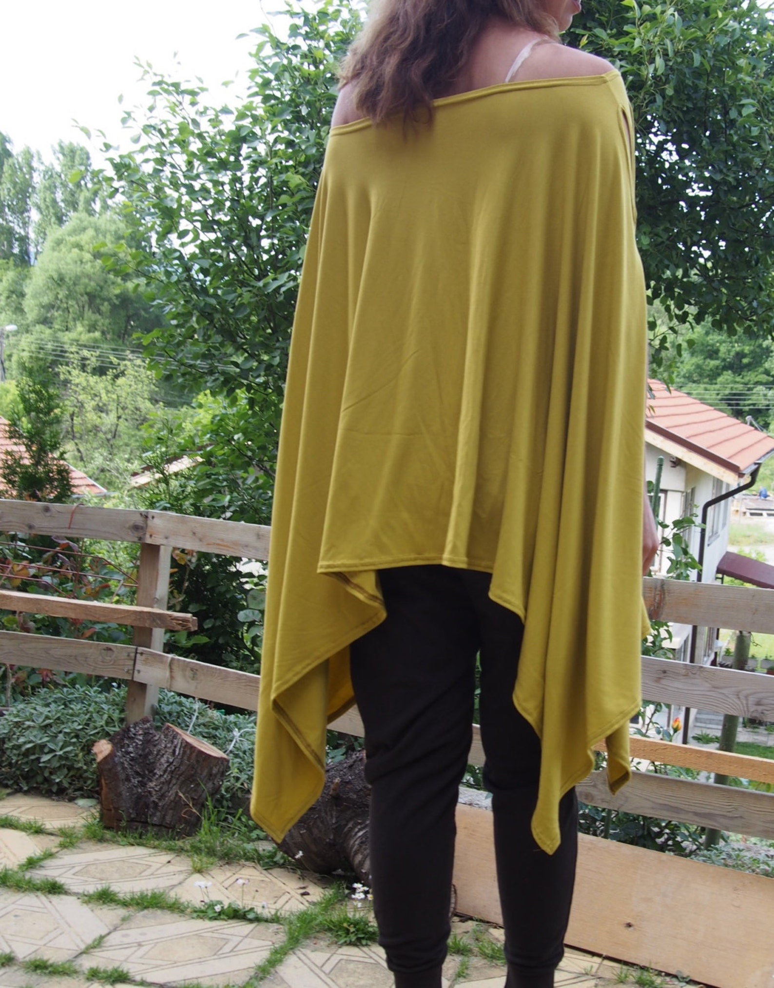 Asymmetric Over-sized Tunic Short Sleeve Jersey Tunic Top & Nara TT013 ...