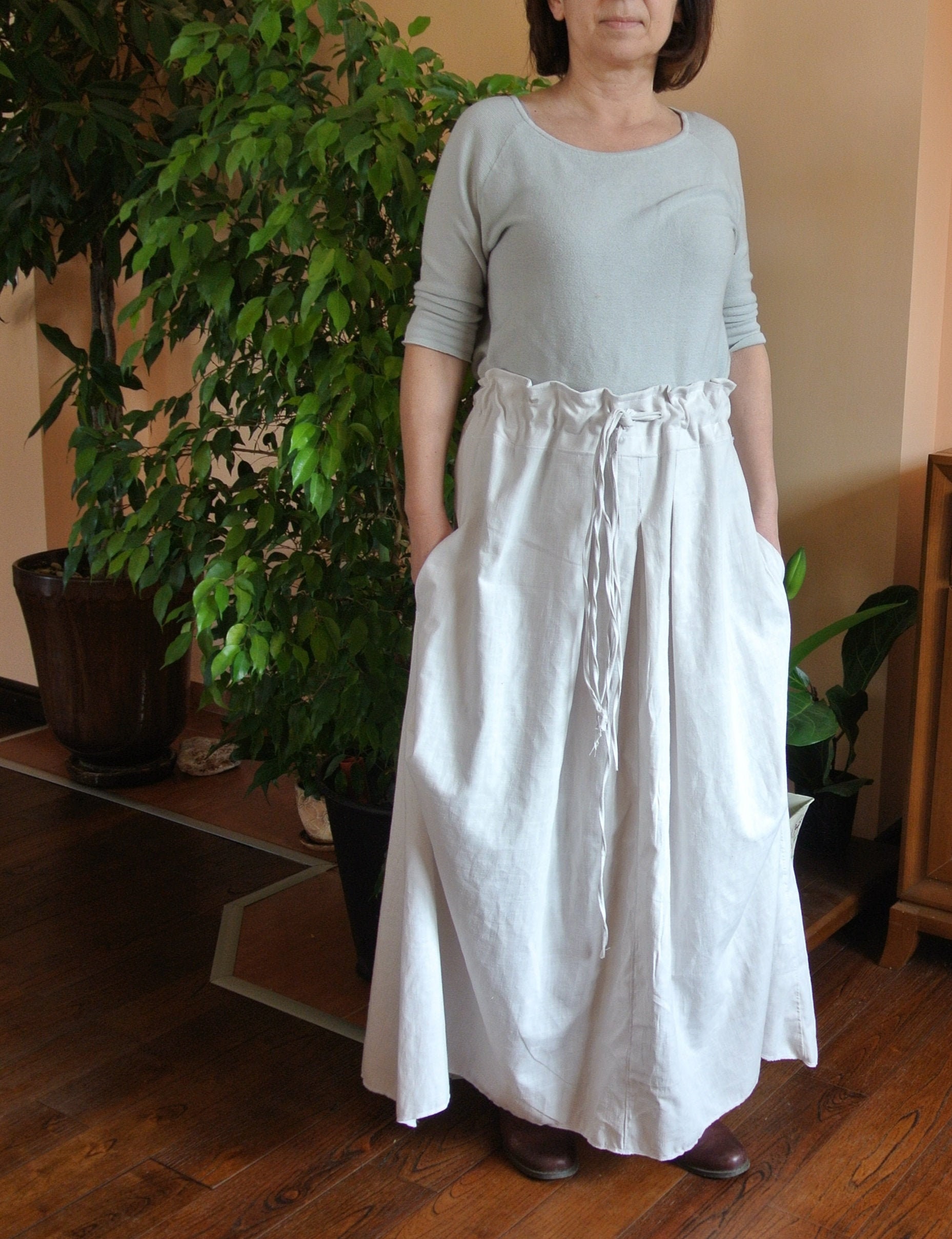 Linen Maxi Skirt Long Linen Skirt Summer Linen Skirt Plus | Etsy