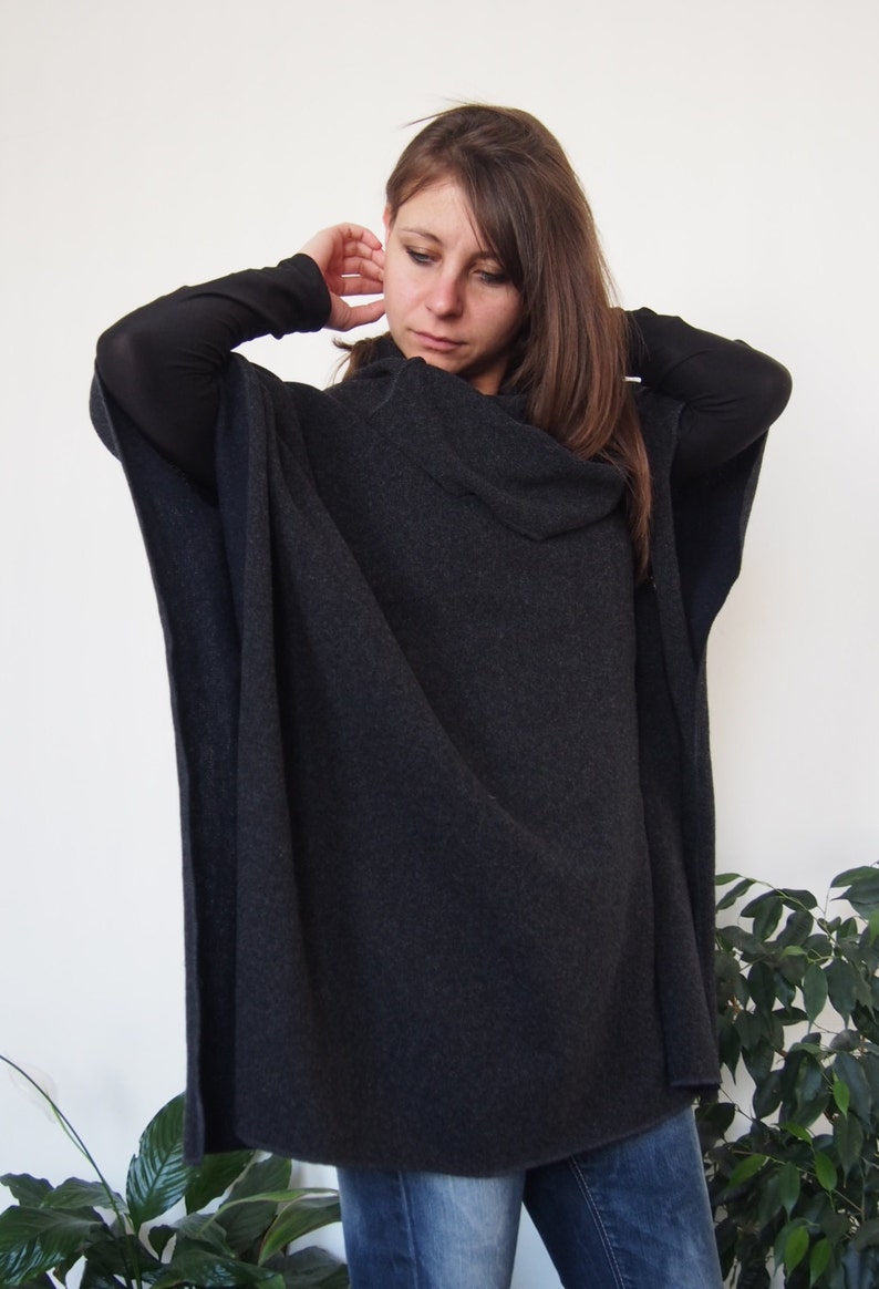 Ultra Comfortable Warm Revesible Knitted Poncho With Side - Etsy