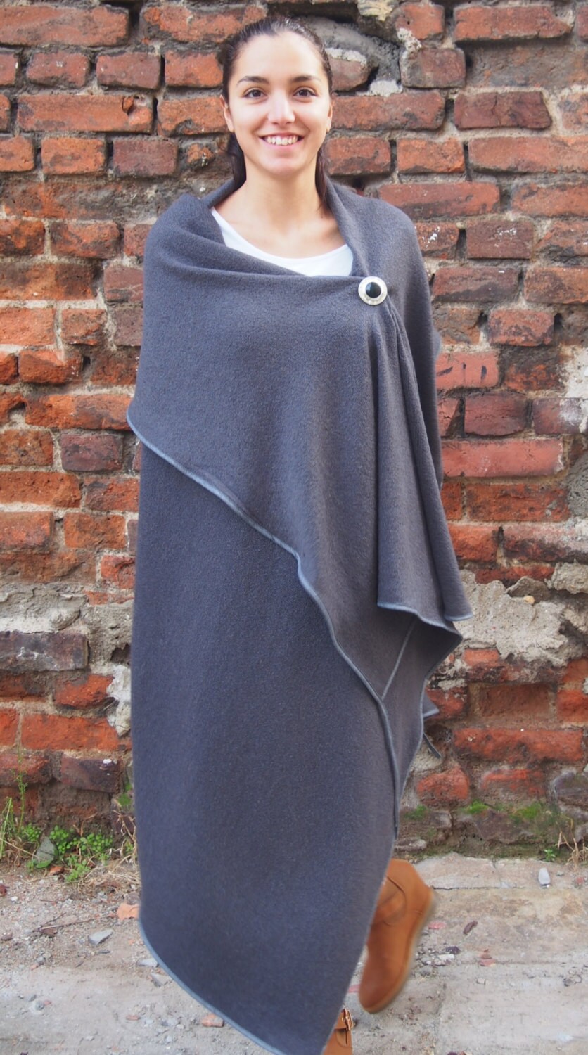 Knitted Poncho Long Poncho Long Version Plus Size Poncho Loose - Etsy