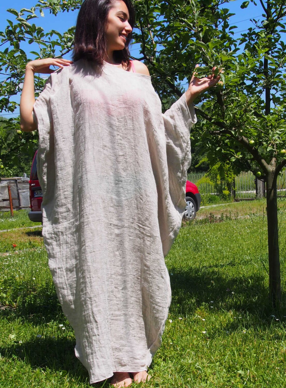Washed Linen Dress, Loose Linen Dress, Linen Clothing, Extravagant ...