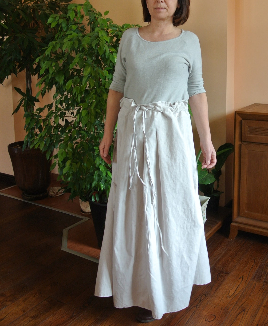 Linen Maxi Skirt Long Linen Skirt Summer Linen Skirt Plus - Etsy