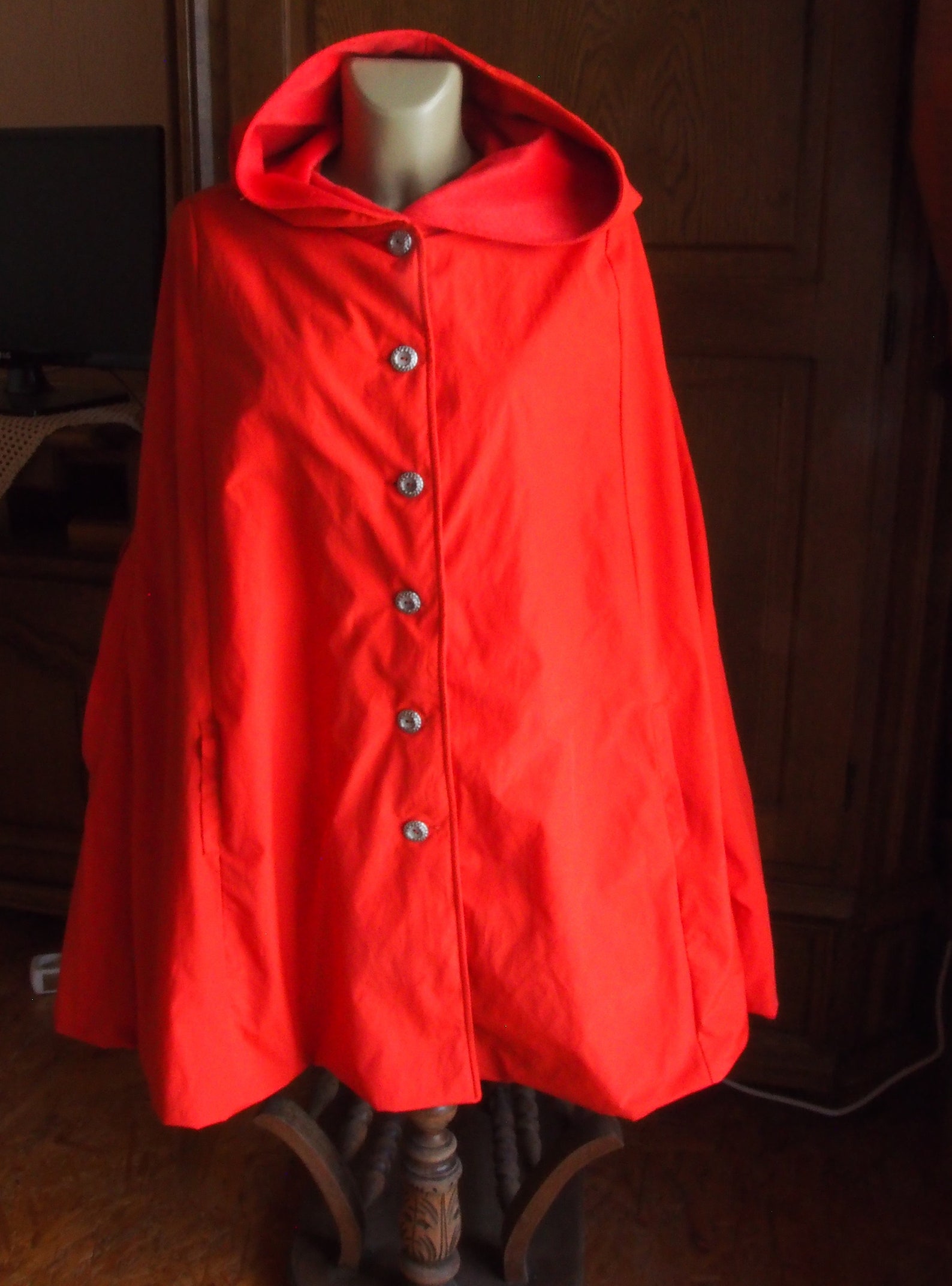 Loose Rain Poncho Hooded Rain Cape Women Raincoat Plus Size | Etsy