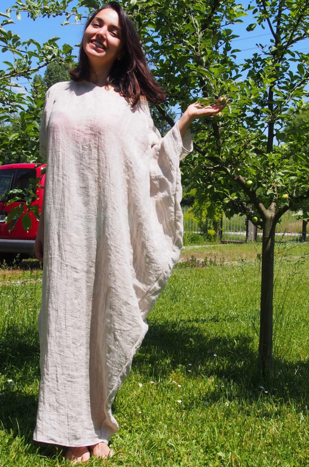 Washed Linen Dress, Loose Linen Dress, Linen Clothing, Extravagant ...