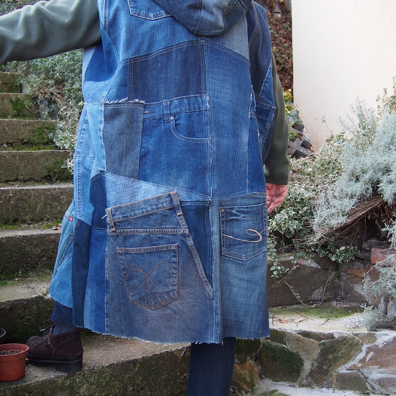 Patch Work Denim Jacket - Etsy