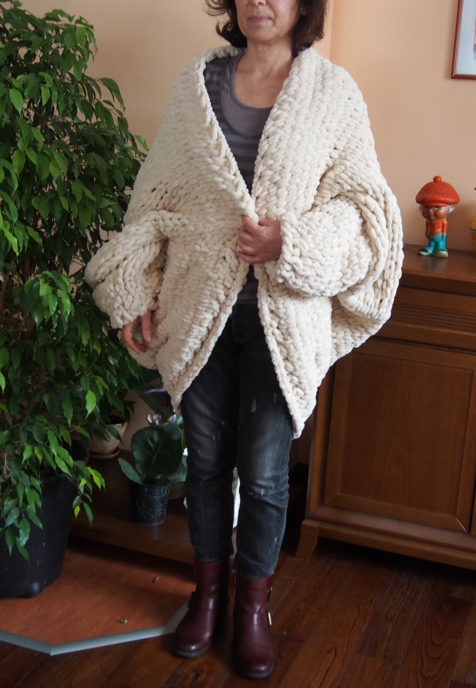 Chunky Knit Cardigan Oversize Cardigan for Women Plus Size - Etsy