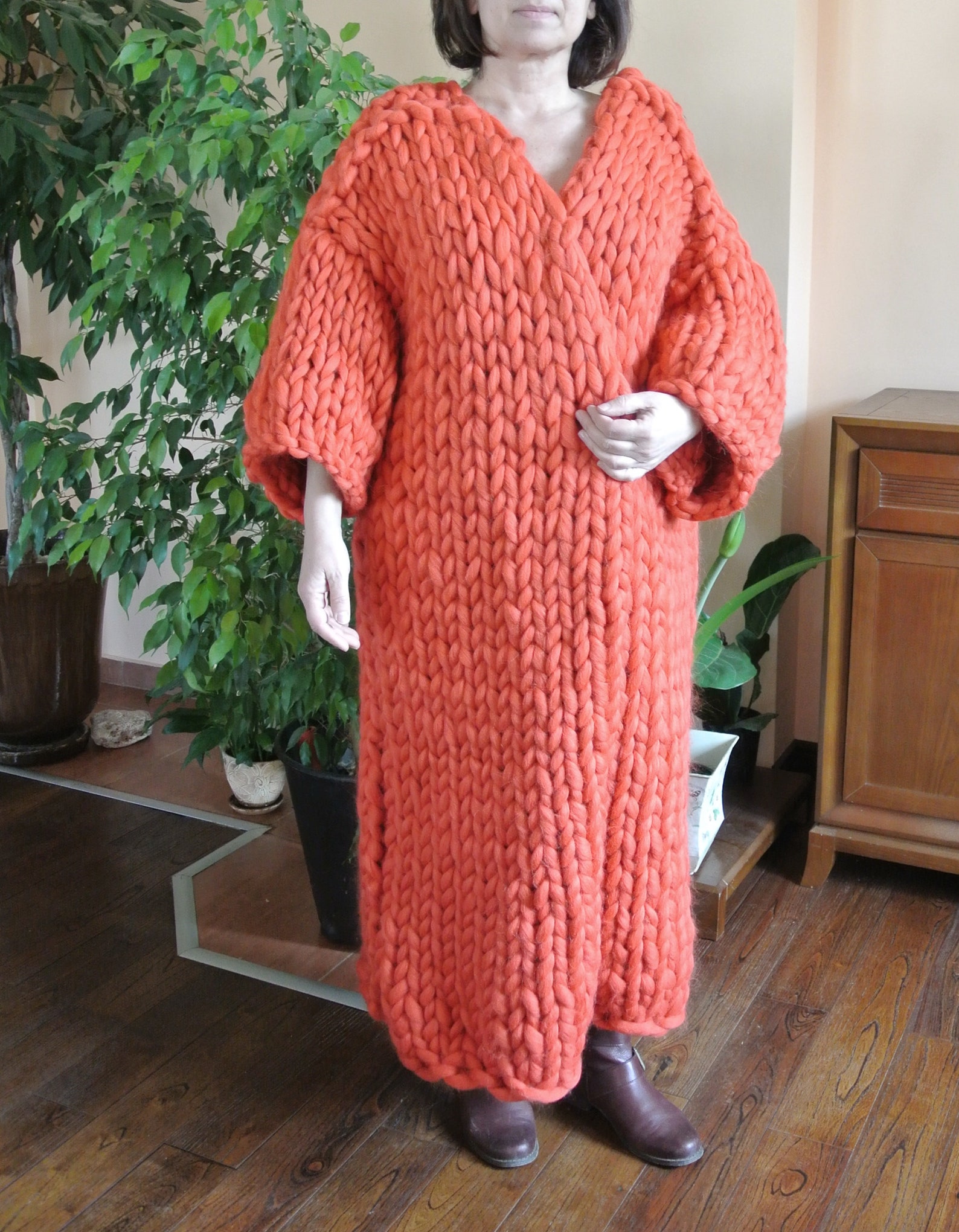 Long Chunky Cardigan, Oversized Knit Cardigan, Maxi Wool Cardigan ...
