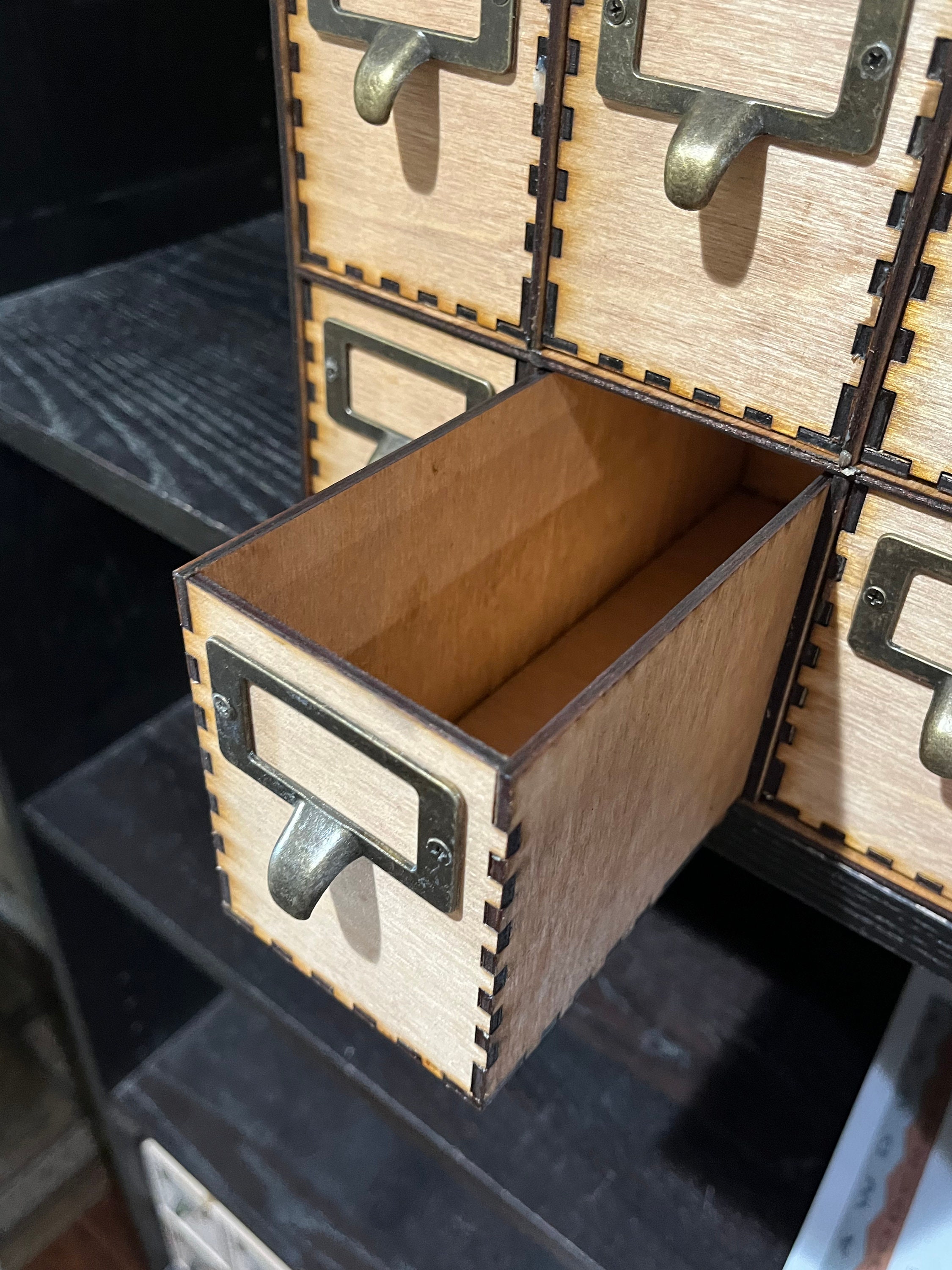 Apothecary Style Cabinet - 9 Drawer for Vertical Game Cards - Etsy
