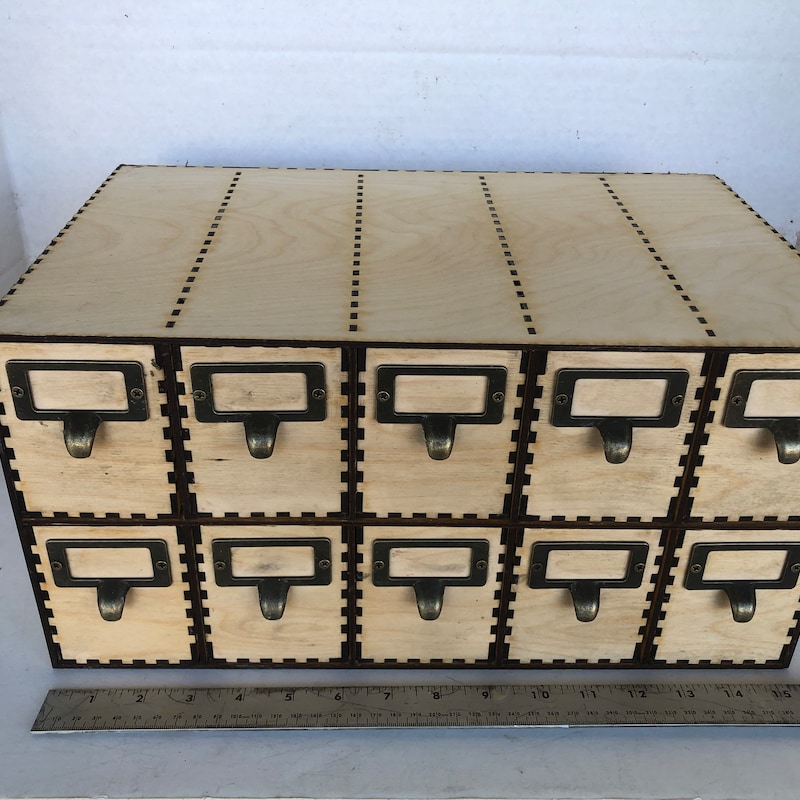 Library Card Catalog Cabinet - Etsy